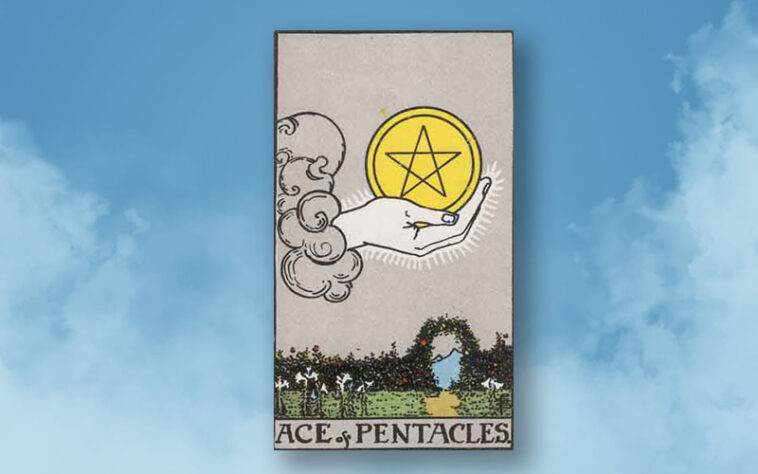 Ace of Pentacles tarot card meanings (upright & reversed) - Mindful Cupid